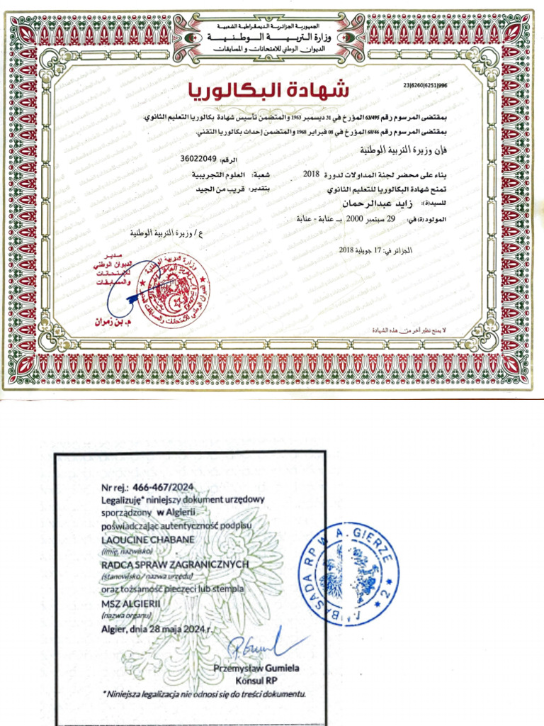 Diplome Bac ARABE | PDF