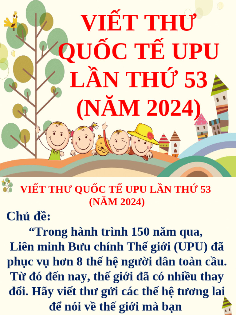 Hướng dẫn viết thư UPU - 53 | PDF