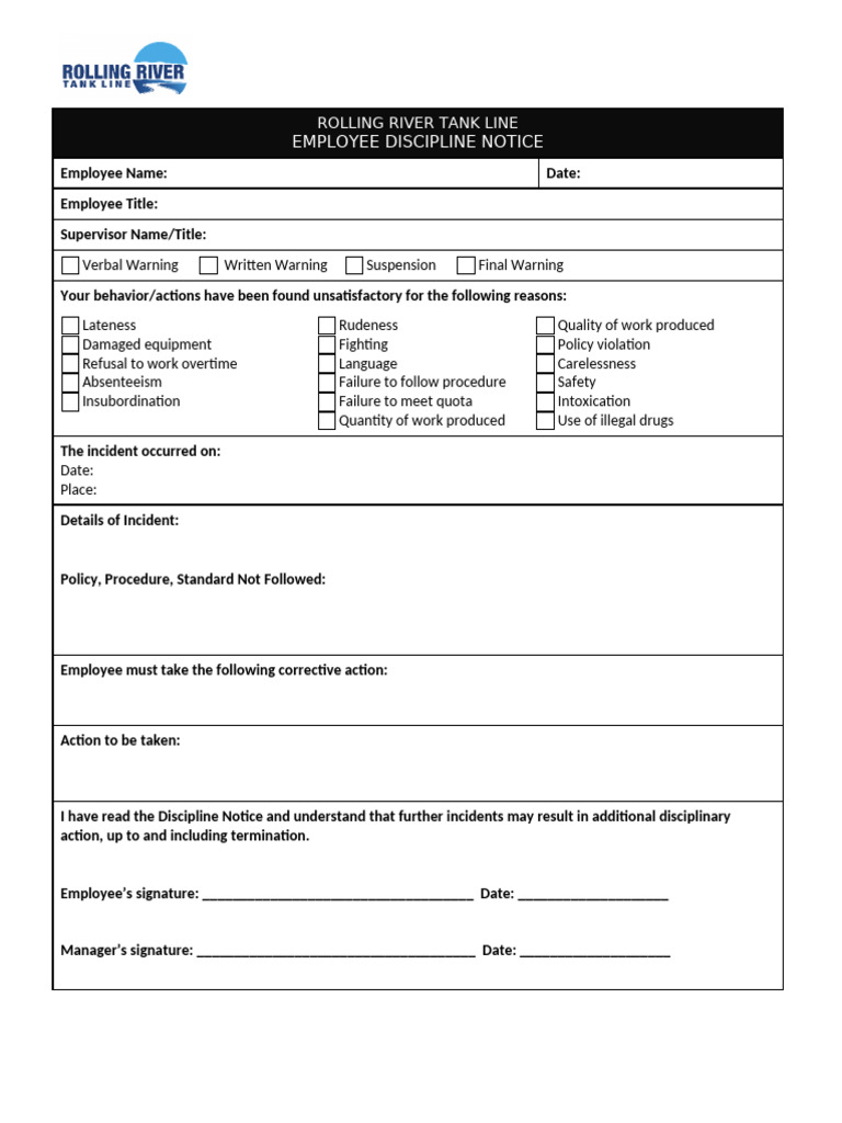 Master Discipline Notice | PDF