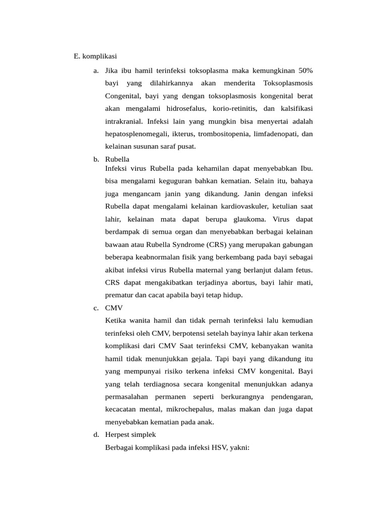 Komplikasi Torch | PDF