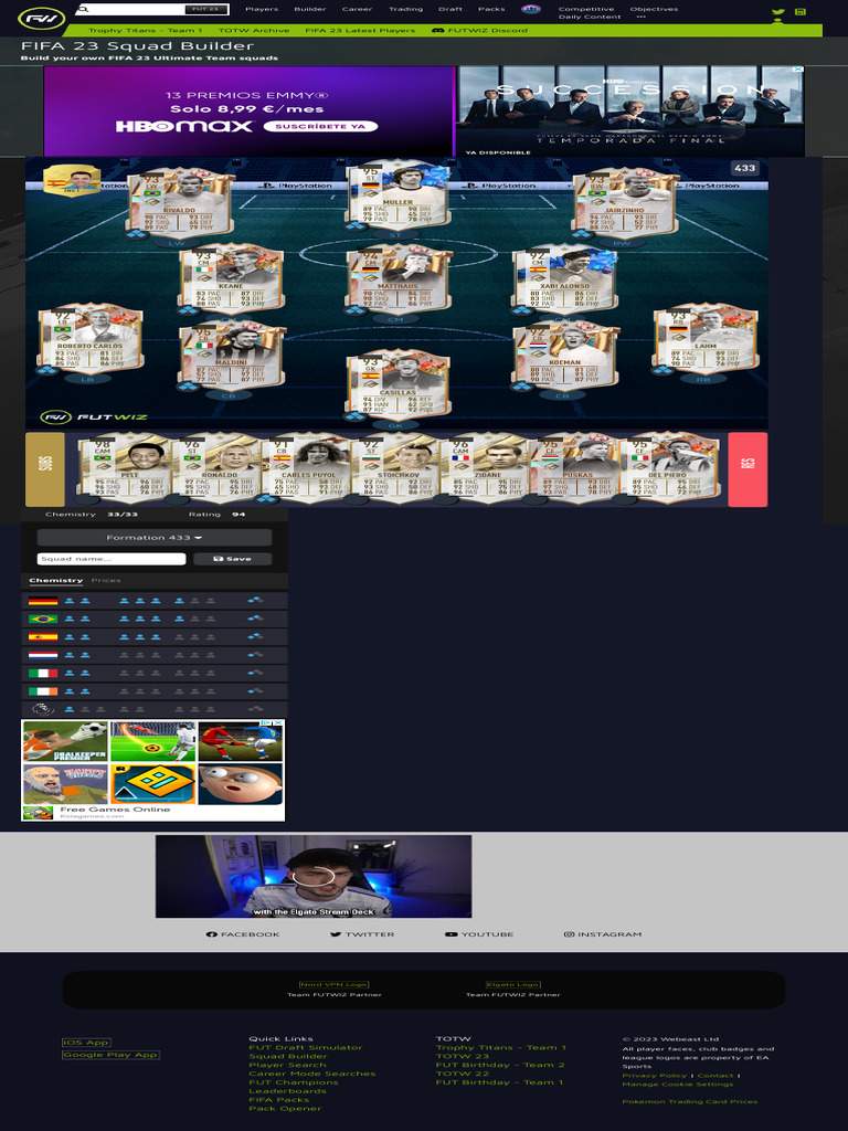 Fifa 23 Squad Builder - Futwiz 2 | PDF