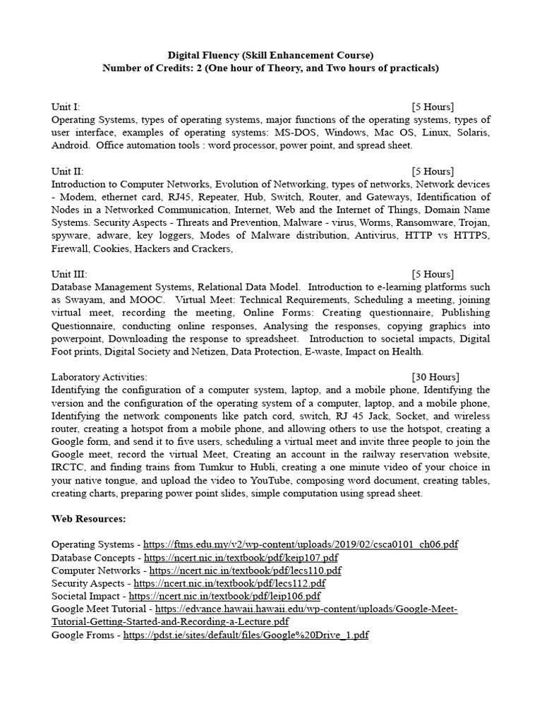 Digital Fluency Muralidhara Final | PDF | Computer Network | Operating System