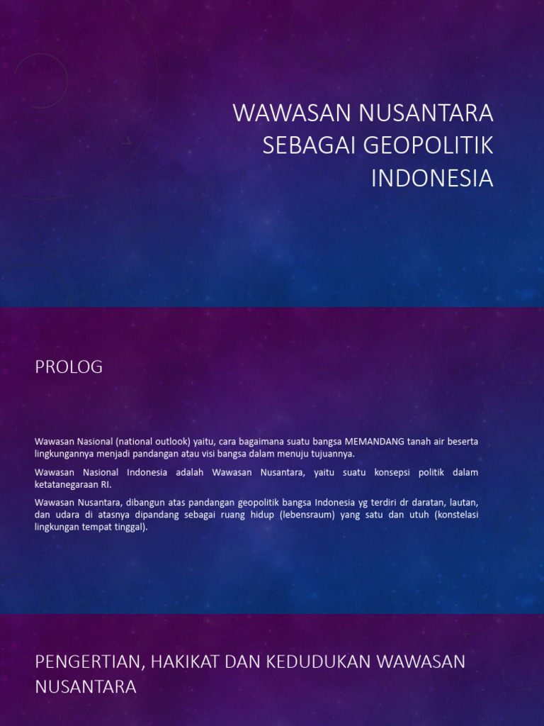 WAWASAN NUSANTARA Sebagai Geopolitik Indonesia | PDF