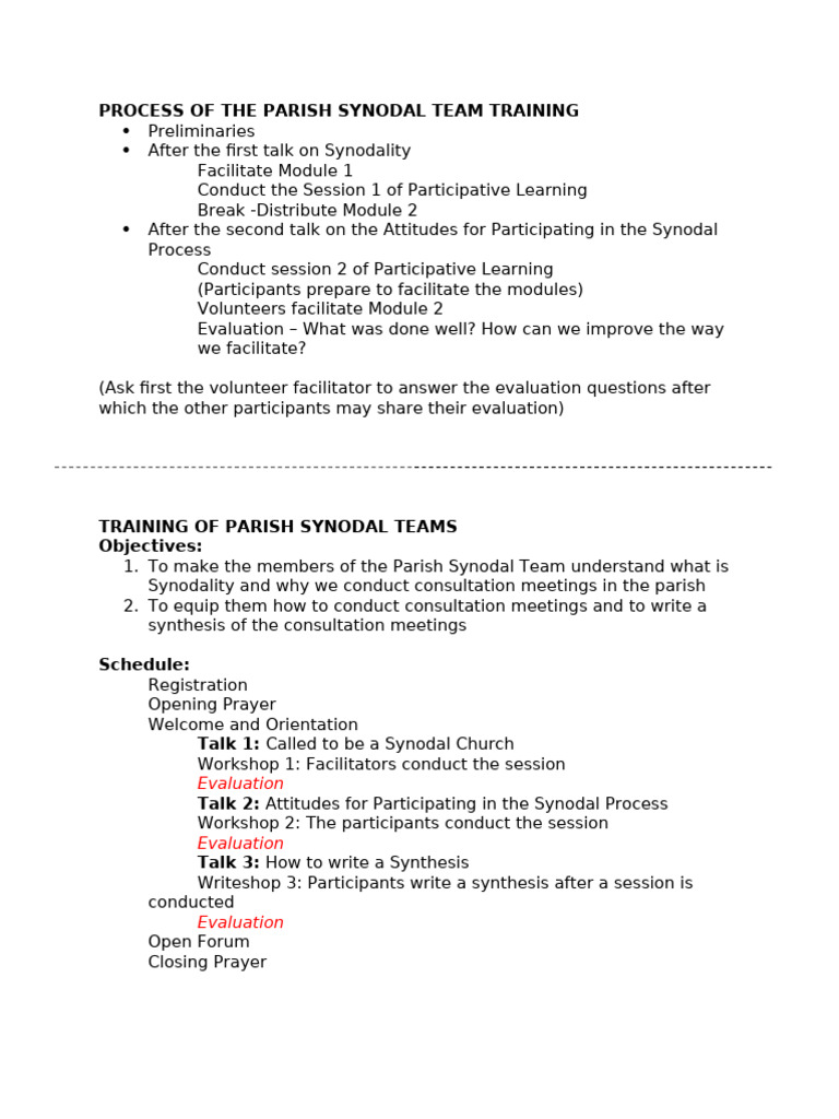 Process of Training PST | PDF