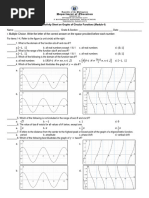 Trigonometric Function Graphing Worksheet | PDF | Phase (Waves) | Graph ...