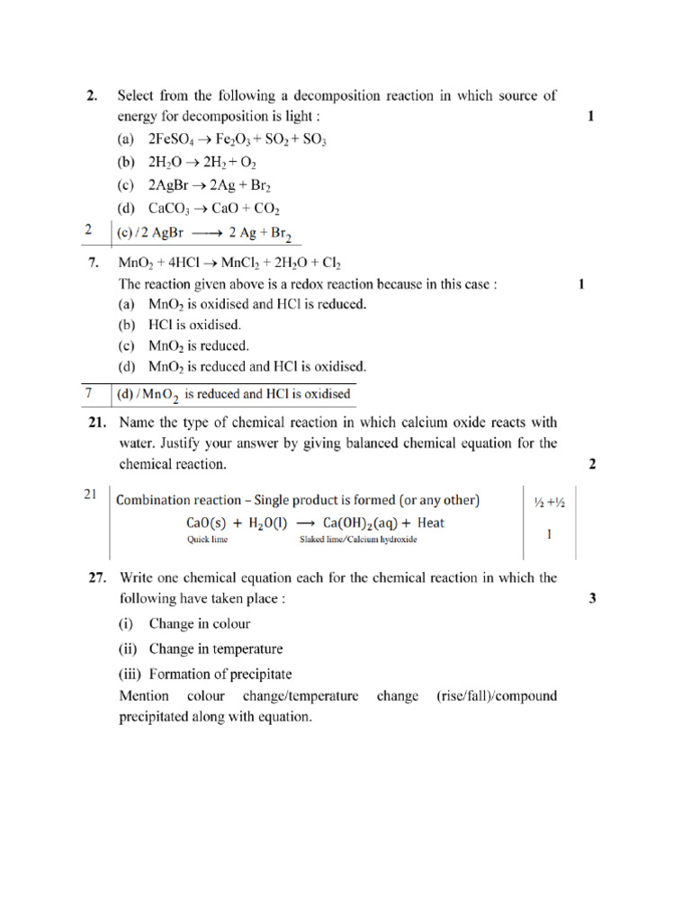 Chemistry ch 1 test question and answers | PDF