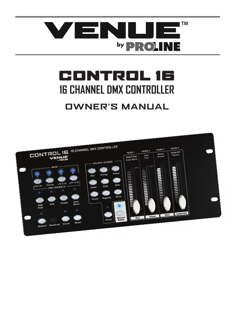 Control16 DMX Controller Manual | PDF | Electrical Components | Electronics