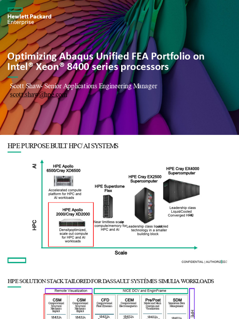 Shaw - Optimizing Abaqus Unified FEA Portfolio On Intel 8400 Series Processors FINAL | PDF ...