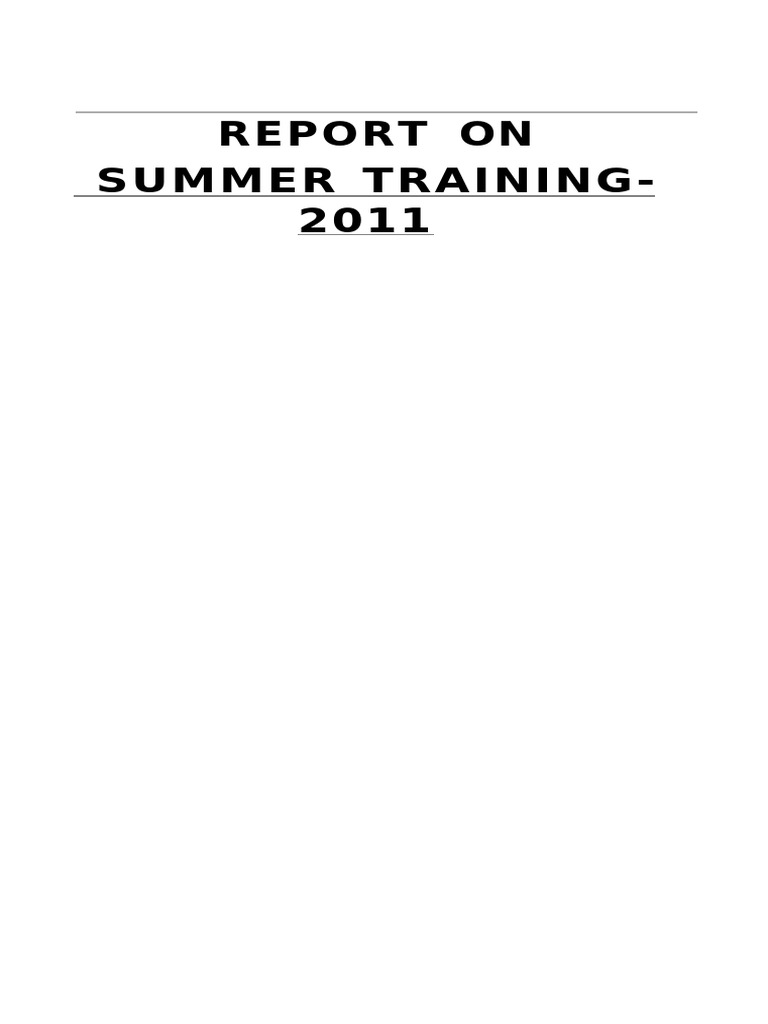 Report On Summer Training | PDF | Concrete | Engineering