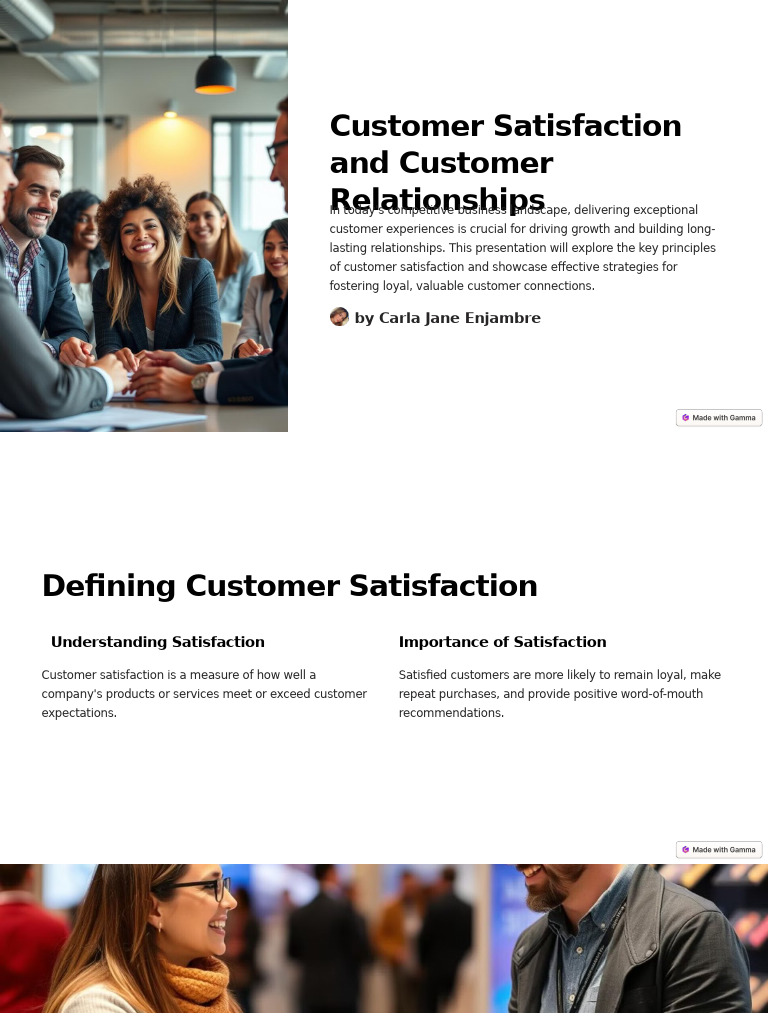 Customer Satisfaction and Customer Relationships | PDF | Customer ...