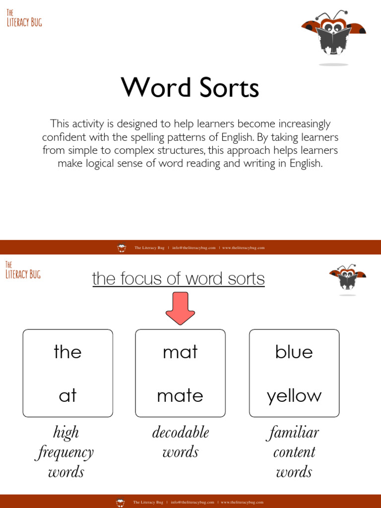 Word-Sorts-Presentation | PDF | Phonics | Consonant