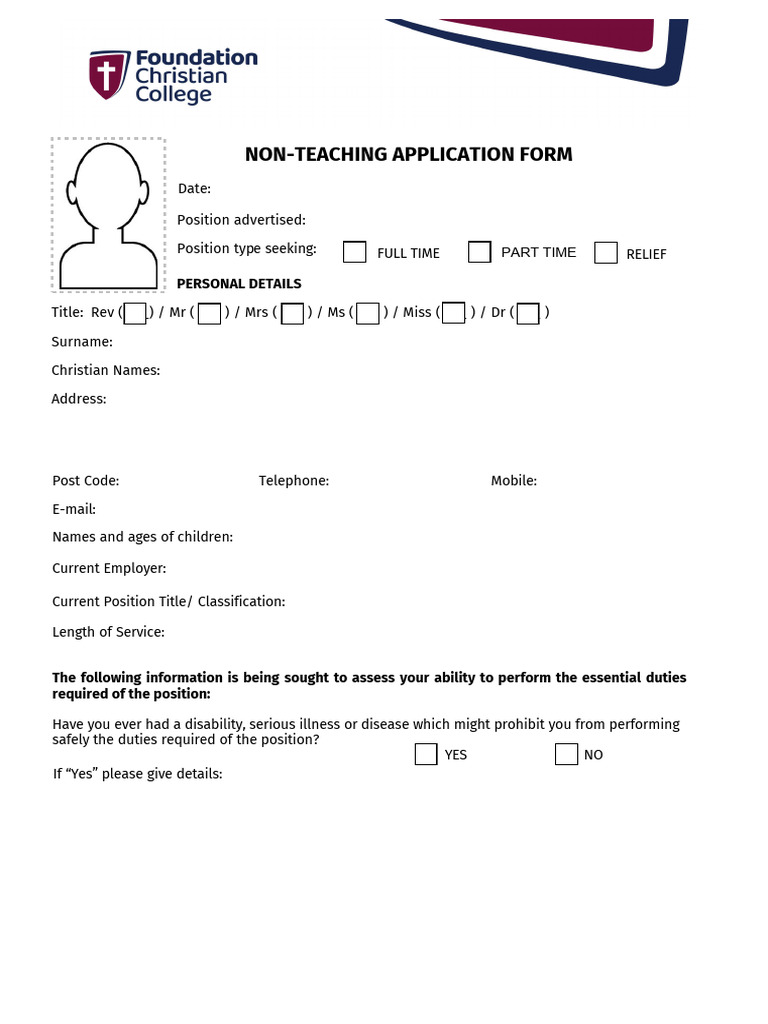 Non Teaching Application Form 2022 | PDF | Crimes | Crime & Violence
