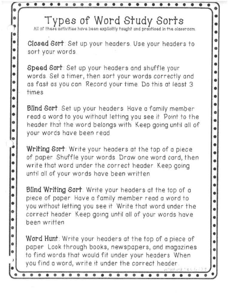 word_sorts | PDF
