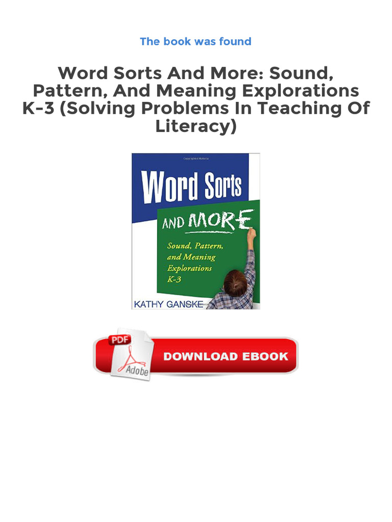 Word Sorts for K-3 Literacy Teaching | PDF | Learning | Human Communication