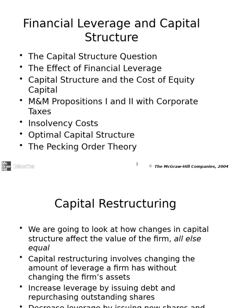 Capital Structure Financial Leverage | PDF | Capital Structure | Capital Asset Pricing Model
