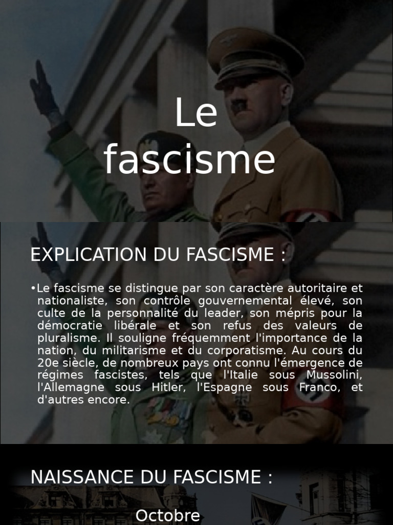 Fascisme - Présentation | PDF | Fascisme | Benito Mussolini