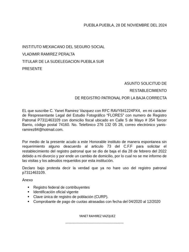 Solicitud SEGURO SOCIAL | PDF