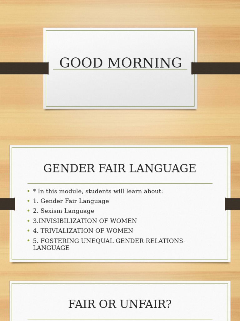 Ilyong Gender Fair Language | PDF