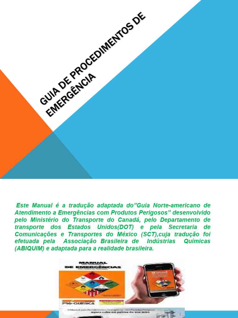 Aula 7-Guia de Procedimentos de Emergência-1 | PDF | Transporte