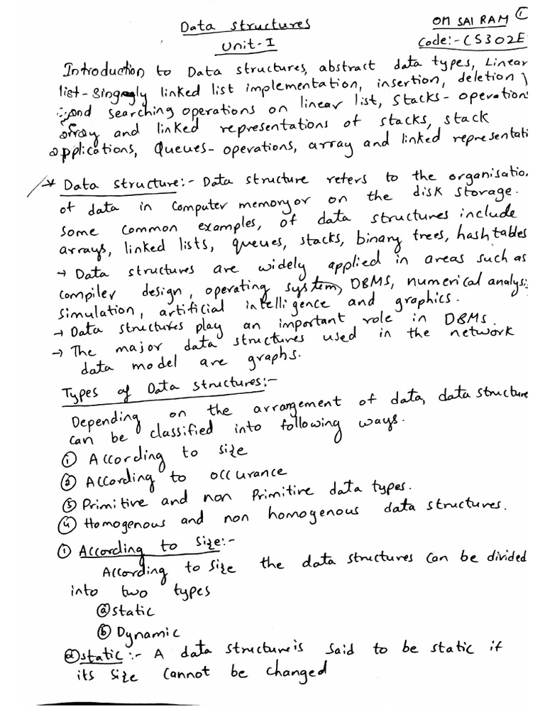 2-1. DS Unit 1 | PDF