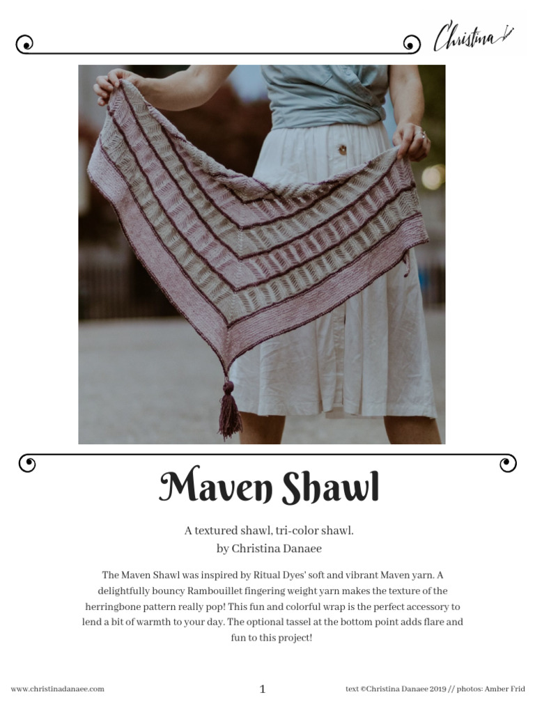 Maven Shawl Knitting Pattern Guide | PDF | Knitting | Fibers