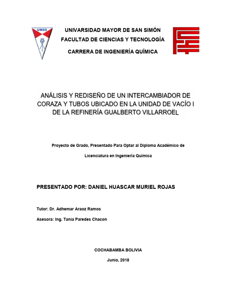 Proyecto de Grado-Daniel Huascar Muriel Rojas PDF | PDF ...