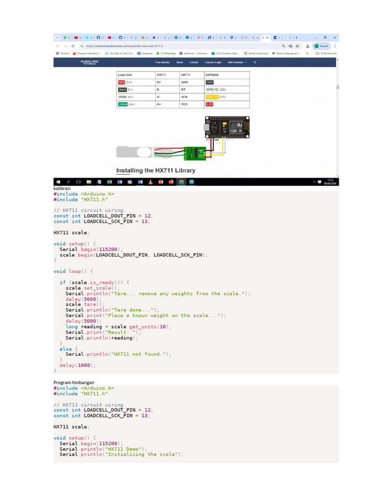 Script Penting Dan Pinout Loadcell Pdf Computer Programming Software Engineering