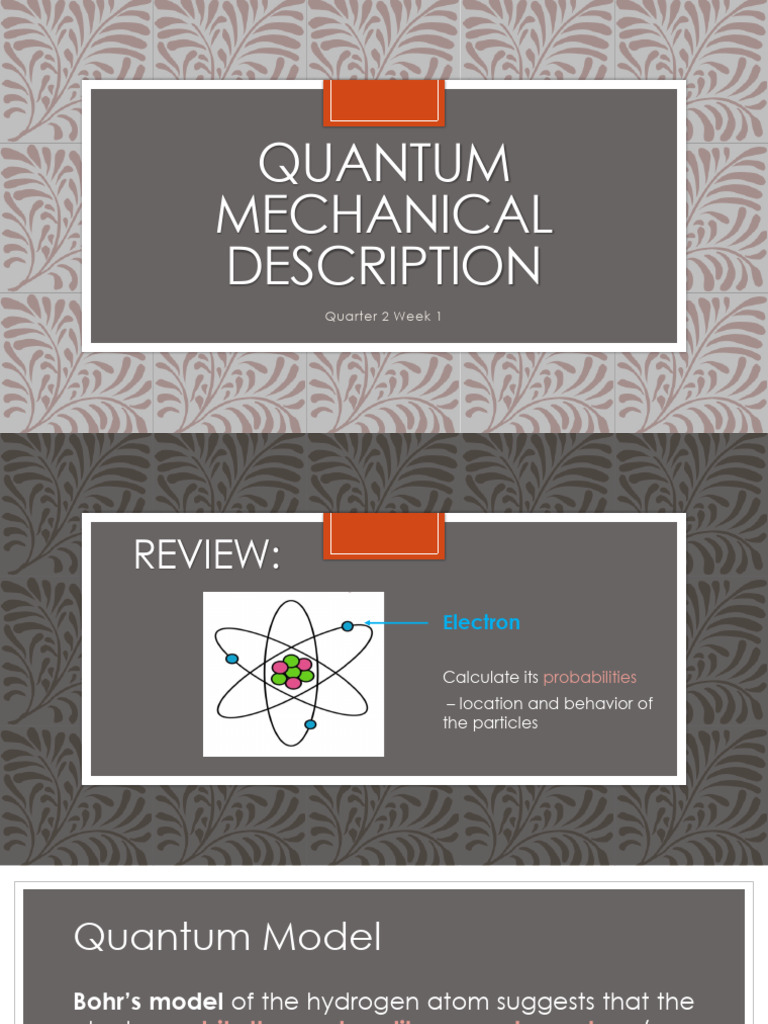 Gen Chem Q2 Week 1 Pdf Atomic Orbital Electron Configuration 1703