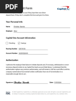 Voided Check Direct Deposit Form | PDF