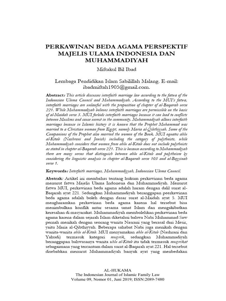 Itaisme,+9 +Miftakul+Bil+Ibad-perkawinan+beda+agama | PDF