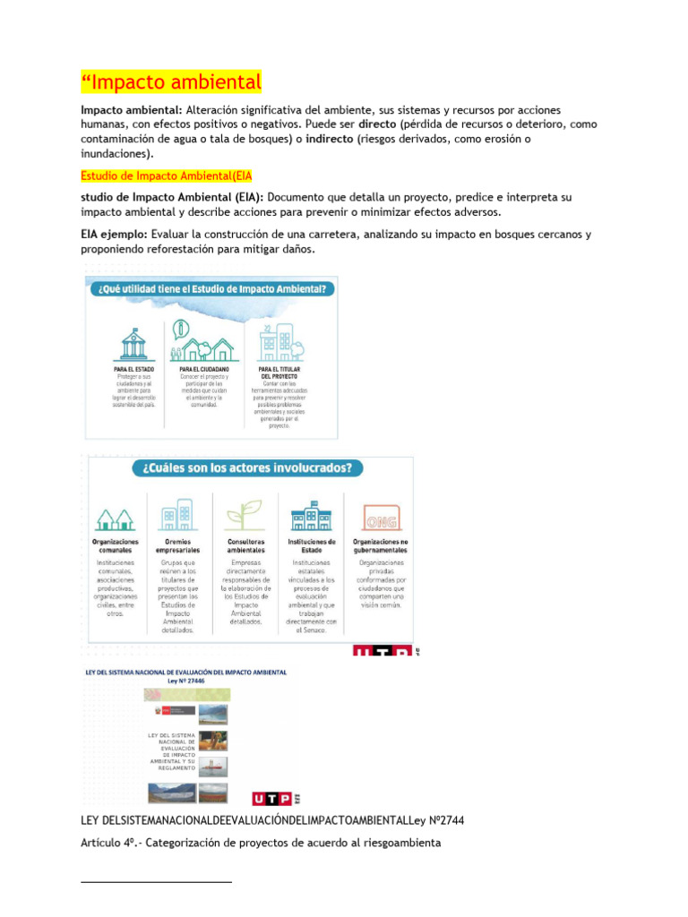 IMPACTO AMBIENTAL | PDF | Evaluación de impacto ambiental | Entorno natural