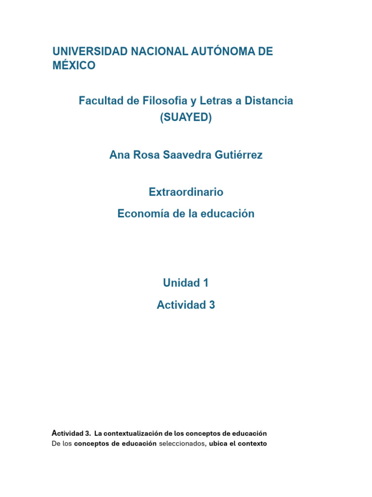 Economia U1 Act 3 Anarosasaavedra | PDF | Emile Durkheim | Sociología