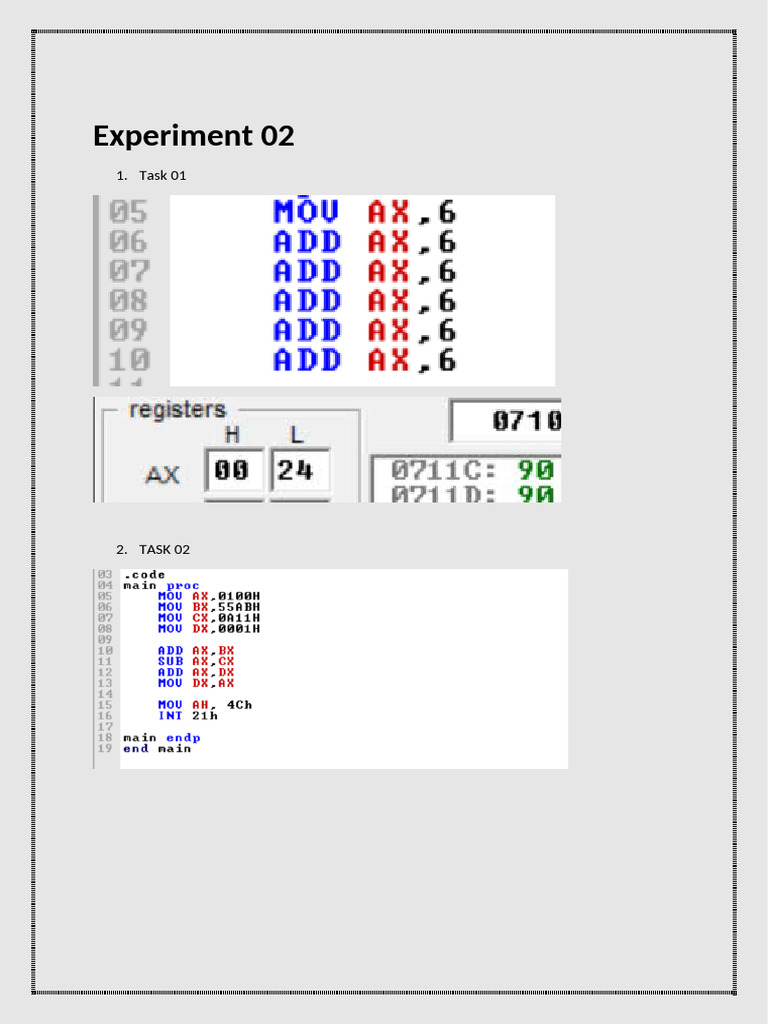 Experiment 02 | PDF