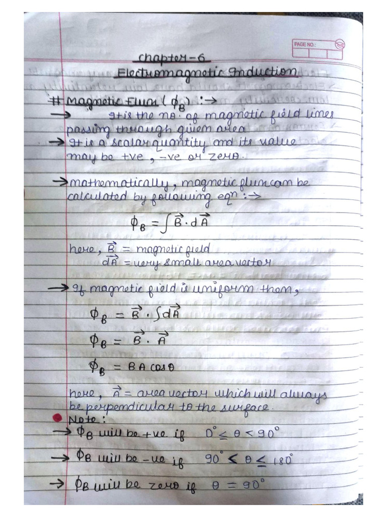 Electromagnetic Induction Notes by Chemistudious | PDF