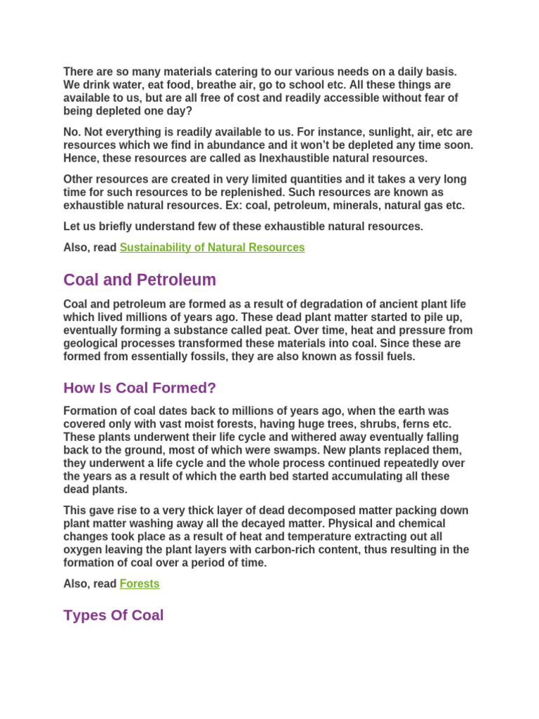 Coal and Petroleum Notes A4 | PDF | Petroleum | Oil Refinery