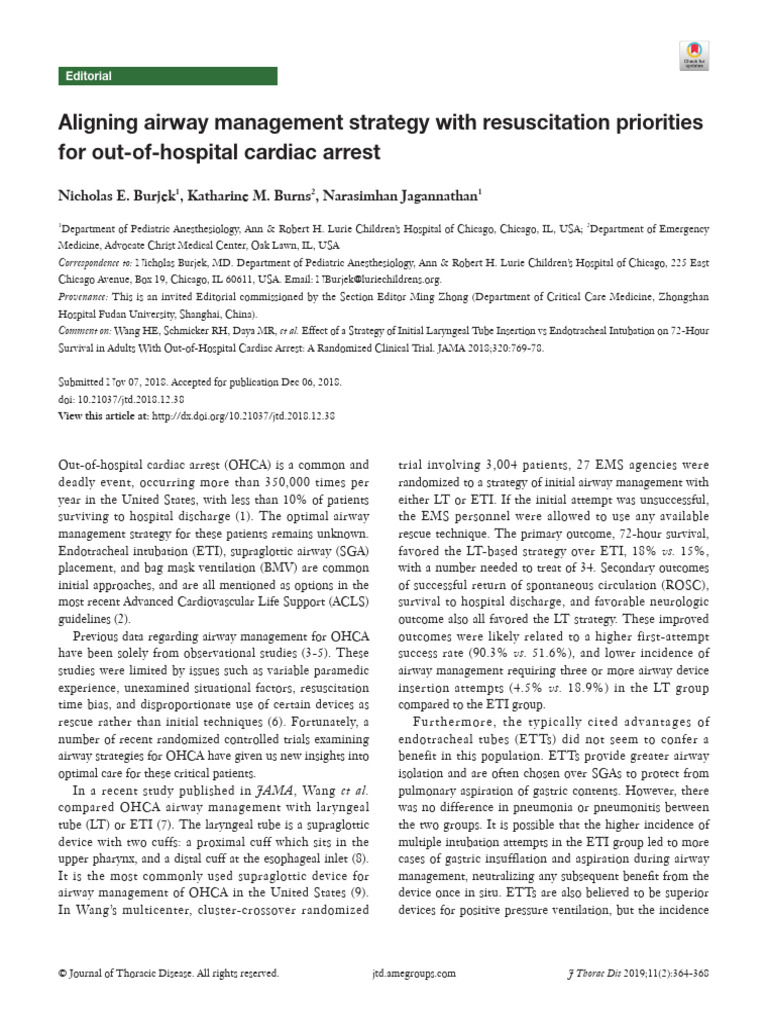 Alineación de La Estrategia de Manejo de Las Vías Respiratorias Con Las ...