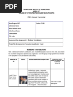 Team Contribution Statement Template | PDF