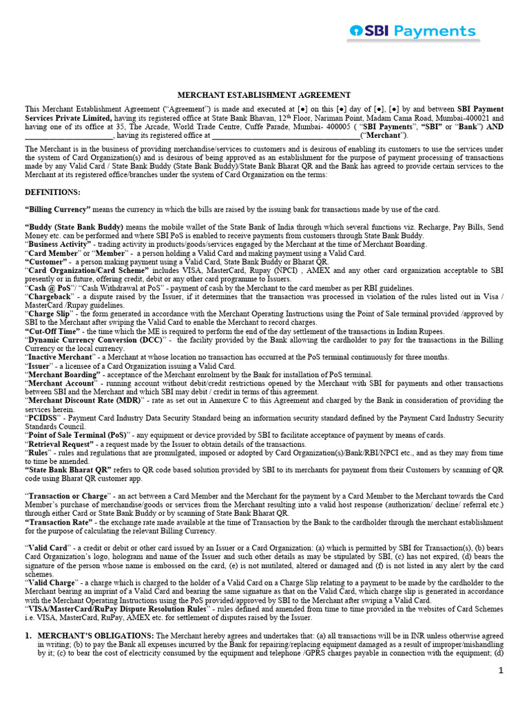 merchant-terms (1) | PDF | Debit Card | Credit Card