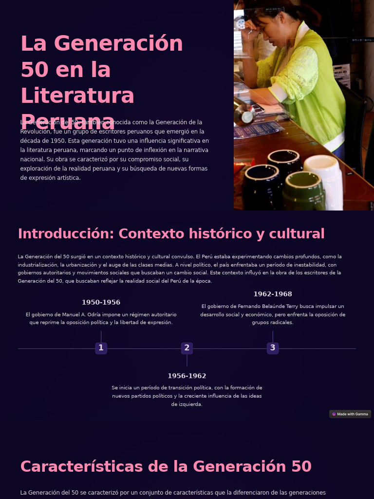 Generación del 50: Revolución Literaria | PDF | Perú | Realismo literario