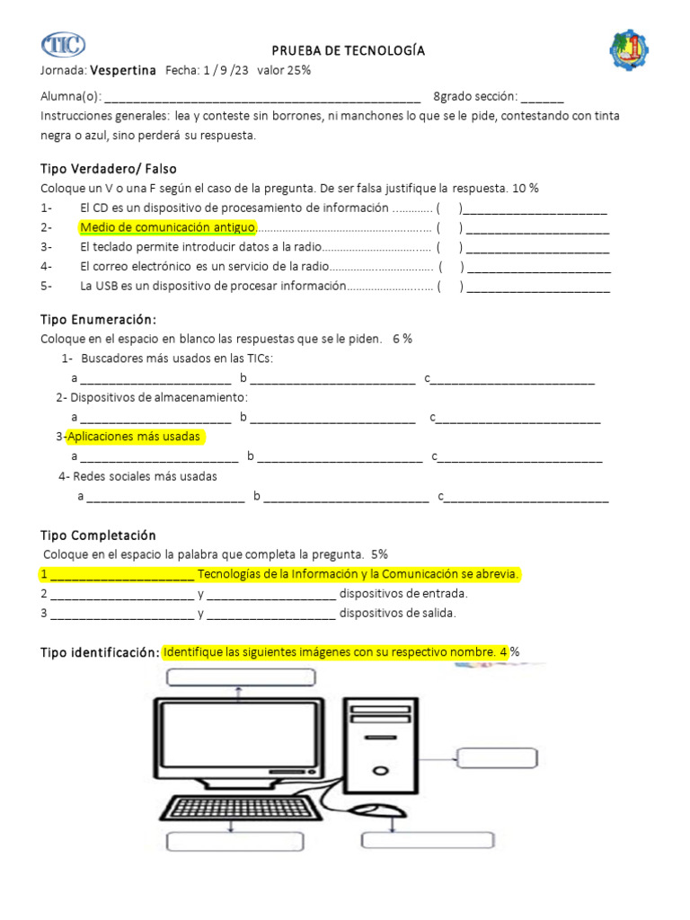 Examenes 3 | PDF | Medios de comunicación) | Informática