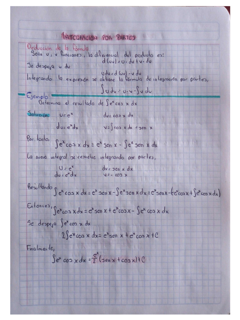 Integración Por Partes | PDF