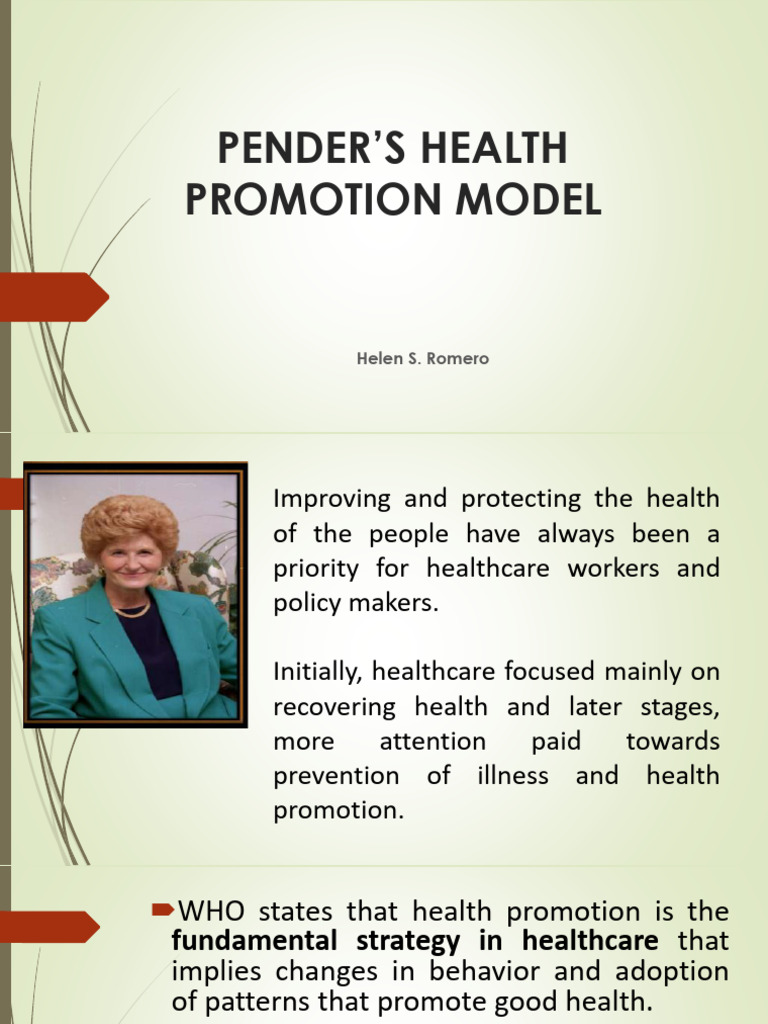 Penders Health Prmotion Model | PDF | Behavior | Psychology