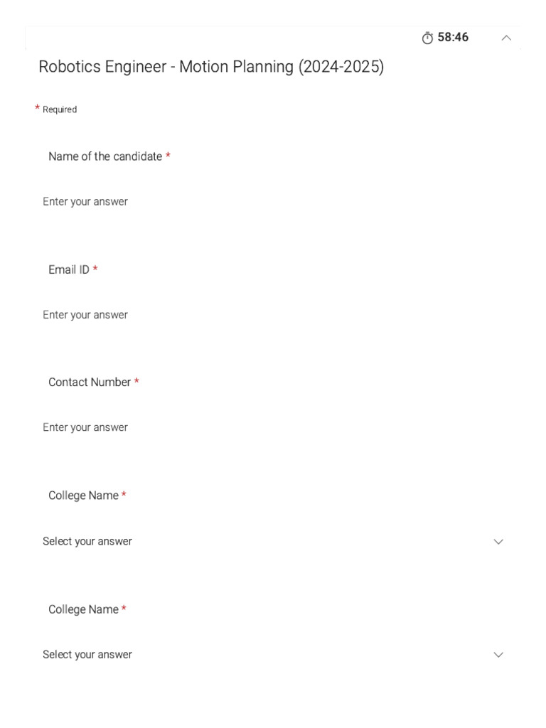 Robotics Engineer - Motion Planning (2024-2025) | PDF | Velocity ...