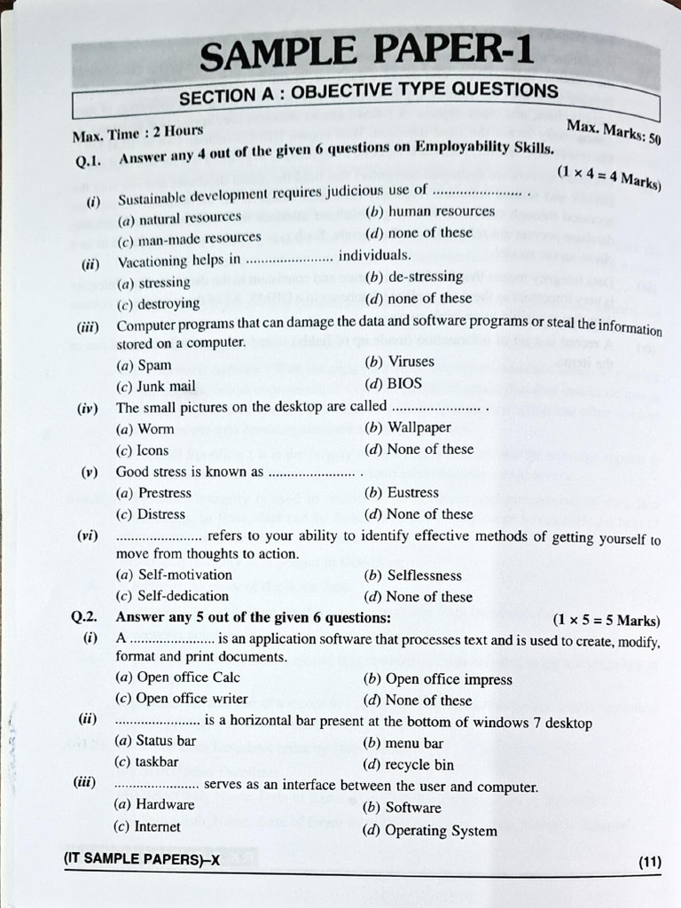 X Sample Paper 2 | PDF