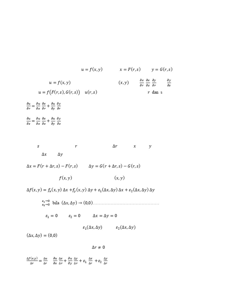 Aturan Rantai Fungsi Multivariat | PDF