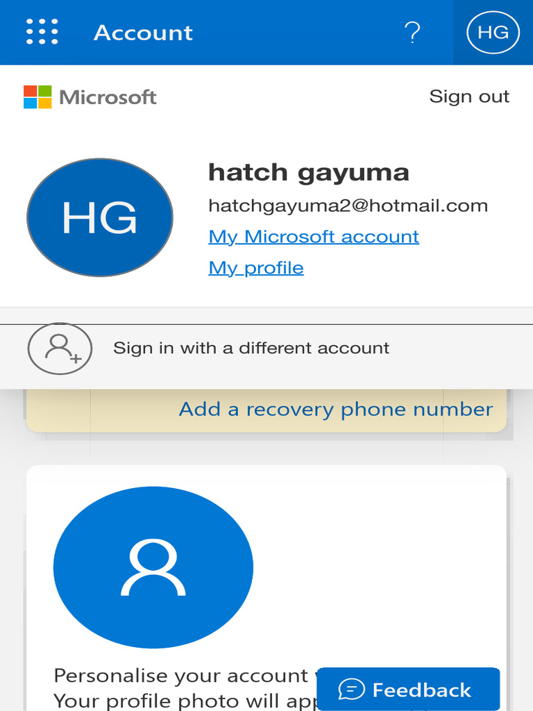 Microsoft Account Your Profile | PDF