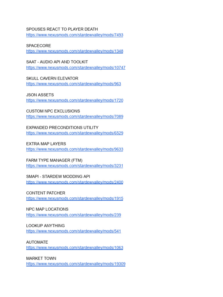 STARDEW VALLEY MODS | PDF