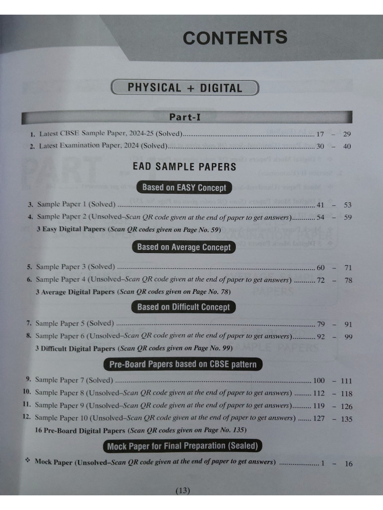 Economics Ead Sample Papers 2024-25 | PDF