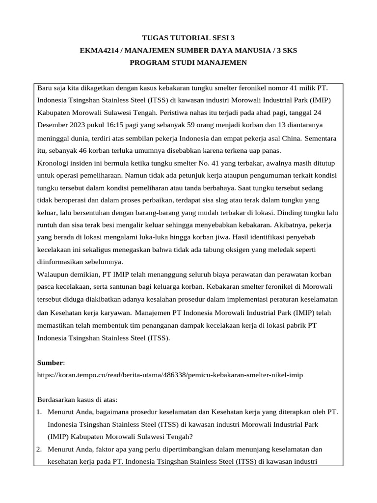 Tugas 3 Manajemen Sumber Daya Manusia | PDF