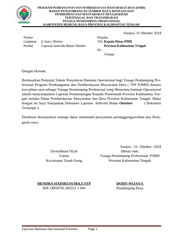 Narasi Laporan | PDF